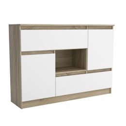 KOMMODE FIORENZA 120/85/33 cm mit 2 Schubladen 2 T&uuml;ren Sonoma Eiche