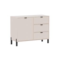 KOMMODE MINO 109/85/45cm mit 3 Schubladen 1 T&uuml;ren Beige