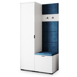 GARDEROBENSCHRANK LORI 95/181/51 cm Modern Garderobe-Set Wei&szlig;