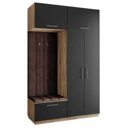 GARDEROBENSCHRANK REMA 150/240/60 cm Modern Garderobe-Set Eiche Wotan