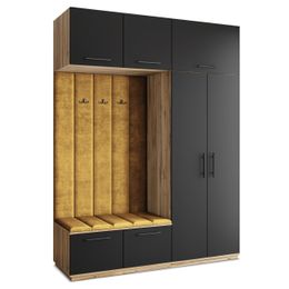 GARDEROBENSCHRANK REMA 180/240/60 cm Modern Garderobe-Set Eiche Wotan