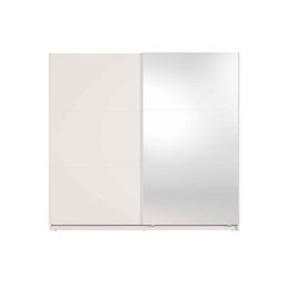 SCHWEBET&Uuml;RENSCHRANK RADEN 221/207/60cm 2-t&uuml;rig mit Spiegel Wei&szlig;