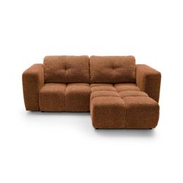 ECKSOFA ARTE 01 Orange Chenille mit Schlaffunktion