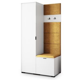 GARDEROBENSCHRANK LORI 95/181/51 cm Modern Garderobe-Set Wei&szlig;