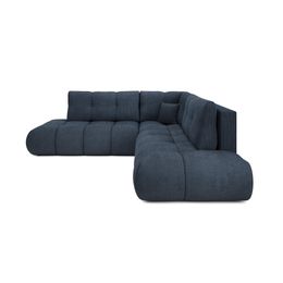 ECKSOFA DUCA II R-S Dunkelblau Chenille mit Schlaffunktion