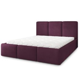 POLSTERBETT MORENA MGV 140x200 cm mit Bettk&auml;sten - Violett