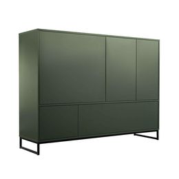 KOMMODE AZIR 160/120/45cm mit Schubladen 5 T&uuml;ren Gr&uuml;n