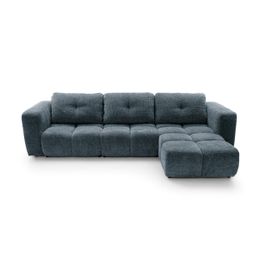 ECKSOFA ARTE 03 Dunkelblau Chenille mit Schlaffunktion