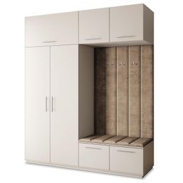 GARDEROBENSCHRANK REMA 200/240/60 cm Modern Garderobe-Set Kaschmir