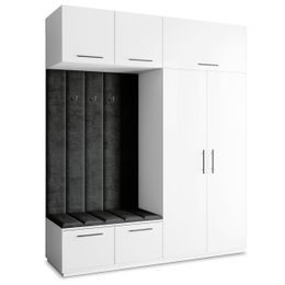 GARDEROBENSCHRANK REMA 200/240/60 cm Modern Wei&szlig;