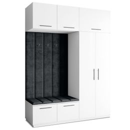 GARDEROBENSCHRANK REMA 180/240/60 cm Modern Wei&szlig;