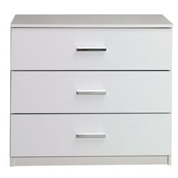 KOMMODE ALVORN 93/80,5/42cm mit 3 Schubladen T&uuml;ren Wei&szlig;