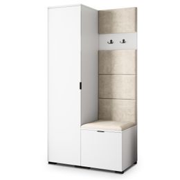 GARDEROBENSCHRANK LORI 95/181/51 cm Modern Wei&szlig;