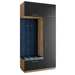 GARDEROBENSCHRANK REMA 120/240/60 cm Modern Garderobe-Set Eiche Wotan