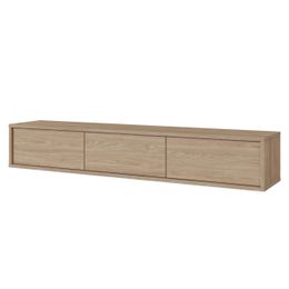 LOWBOARD LIVIA 180x36x32 cm mit 3 T&uuml;ren Eichefarben