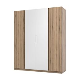 DREHT&Uuml;RENSCHRANK CAGLIARI 200/239/61,9cm 4-t&uuml;rig mit Spiegel Goldfarben