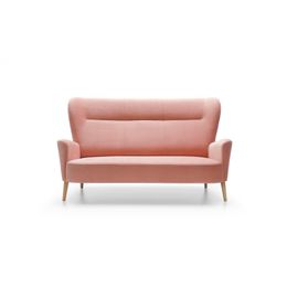 BETTSOFA RYZE Rosa Velours-Stoff