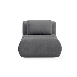 SESSEL ATOMO, Modern Polstersessel Loungesessel, Velours-Stoff Grau