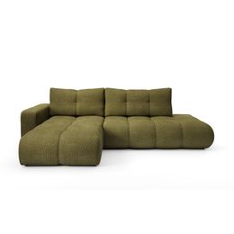 ECKSOFA DUCA L-S Gr&uuml;n Chenille mit Schlaffunktion