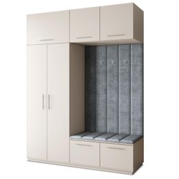 GARDEROBENSCHRANK REMA 180/240/60 cm Modern Garderobe-Set Kaschmir