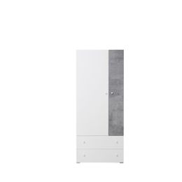 DREHT&Uuml;RENSCHRANK GALIA 80/190/50cm 2-t&uuml;rig Wei&szlig;
