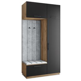 GARDEROBENSCHRANK REMA 120/240/60 cm Modern Eiche Wotan