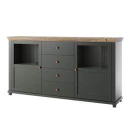 SIDEBOARD EVANDRO 181/93/42 cm mit 4 Schubladen und 2 T&uuml;ren Gr&uuml;n