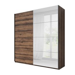 SCHWEBET&Uuml;RENSCHRANK BETTINA 221/210/61 cm 2-t&uuml;rig mit Spiegel Multicolor