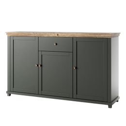 SIDEBOARD EVANDRO 160/93/42 cm mit 1 Schubladen und 3 T&uuml;ren Gr&uuml;n