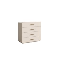 KOMMODE LOKIRN 100/92,5/41,5cm mit 4 Schubladen T&uuml;ren Beige