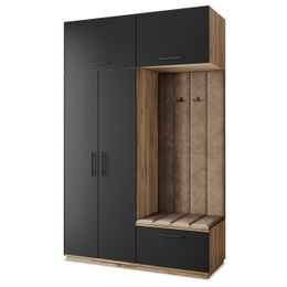 GARDEROBENSCHRANK REMA 150/240/60 cm Modern Garderobe-Set Eiche Wotan
