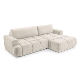ECKSOFA VASTO Beige Geflochtener Stoff mit Schlaffunktion