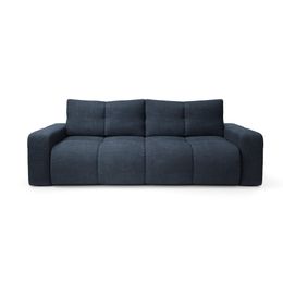 BETTSOFA DUCA Blau Jersey- Stoff mit Schlaffunktion