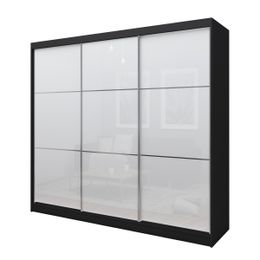SCHWEBET&Uuml;RENSCHRANK VITALE 240/216/61 cm 3-t&uuml;rig Schwarz