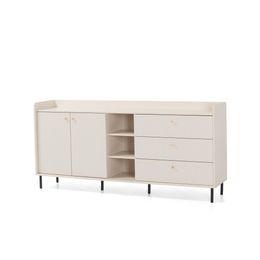 KOMMODE ASTREA 193,5/91/42cm mit 3 Schubladen 2 T&uuml;ren Beige