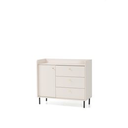 KOMMODE ASTREA 103,5/91/42cm mit 3 Schubladen 1 T&uuml;ren Beige