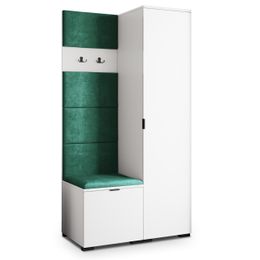 GARDEROBENSCHRANK LORI 95/181/51 cm Modern Garderobe-Set Wei&szlig;
