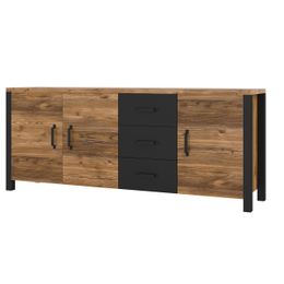 SIDEBOARD OLIVIERO 192/79/43 cm mit 3 Schubladen und 3 T&uuml;ren Braun