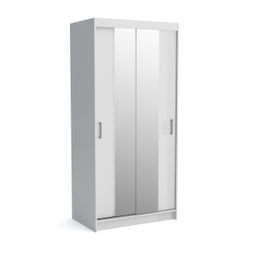 SCHWEBET&Uuml;RENSCHRANK NICOLA 100/215/60 cm 2-t&uuml;rig Wei&szlig;