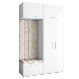 GARDEROBENSCHRANK REMA 150/240/60 cm Modern Wei&szlig;
