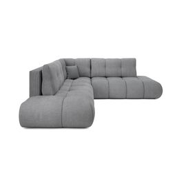 ECKSOFA DUCA II L-S Grau Chenille mit Schlaffunktion