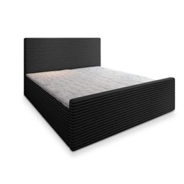 BOXBETT BRENTO 180x200 cm mit Matratze und Topper - Schwarz