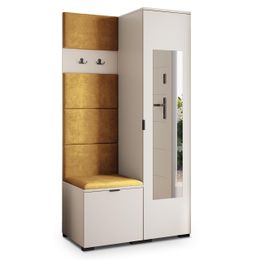 GARDEROBENSCHRANK VIRA 95/181/51 cm Modern Garderobe-Set Kaschmir