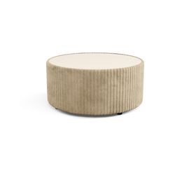 COUCHTISCH LINEO 89 cm Wohnzimmertisch gepolstert Beige