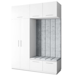 GARDEROBENSCHRANK REMA 180/240/60 cm Modern Wei&szlig;