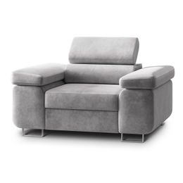 SESSEL CALVO Polstersessel Loungesessel ergonomisch, Hellgrau