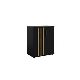 KOMMODE TECTONIC 60/72,7/35cm mit Schubladen 2 T&uuml;ren Schwarz