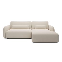 ECKSOFA ATTO Beige Jersey mit Schlaffunktion