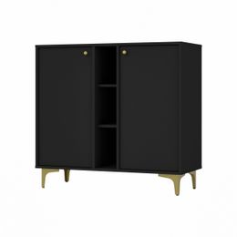KOMMODE TORINO 100/94/41 cm mit 2 T&uuml;ren Graphitfarben