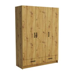 DREHT&Uuml;RENSCHRANK PINELLO 144/200/50 cm 3-t&uuml;rig Wei&szlig;